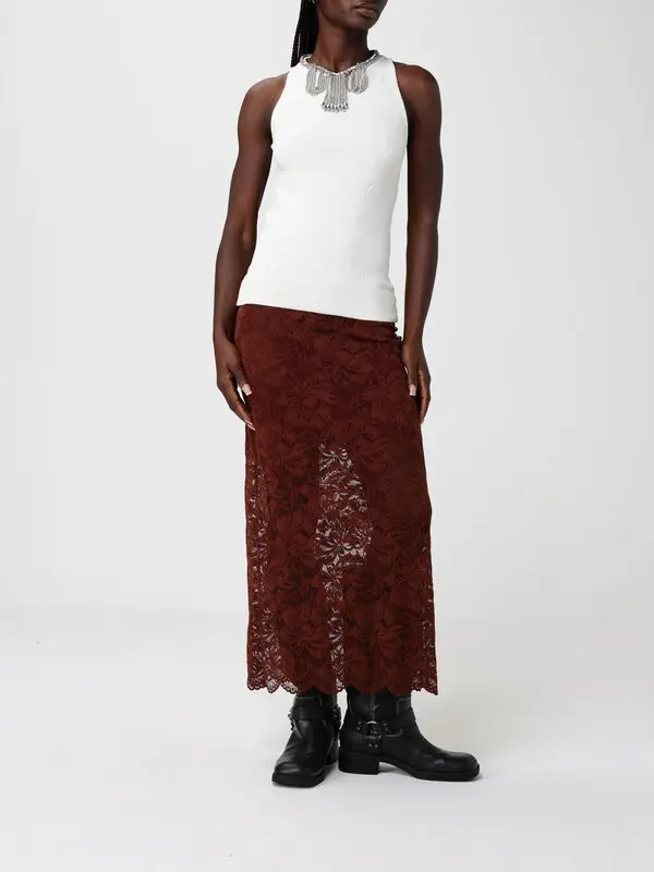 Rabanne Viscose Top With Jewel Embellishment