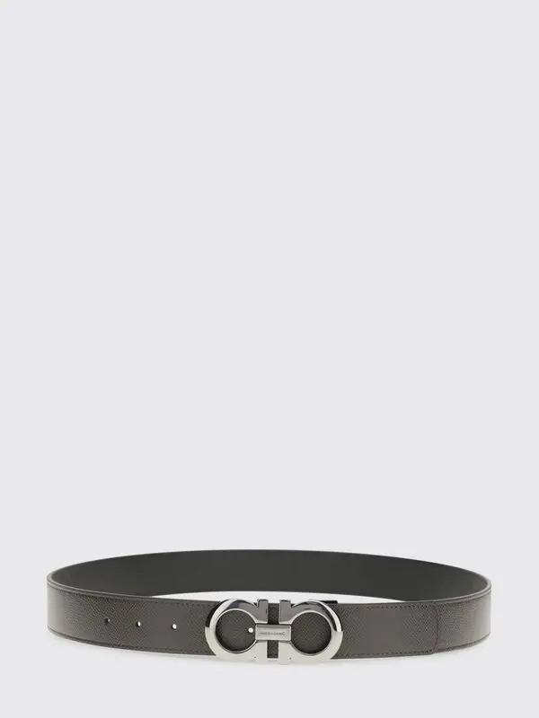 FERRAGAMO Gancini Reversible Grained Leather Belt