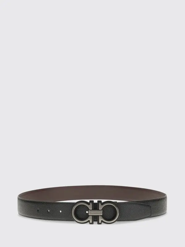 FERRAGAMO Gancini Buckle Belt - Black