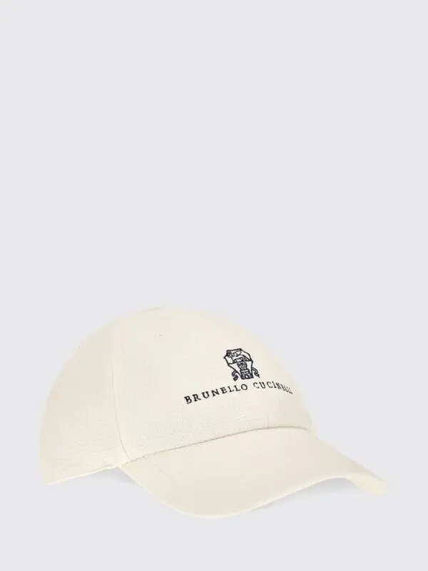 Brunello Cucinelli Linen Blend Baseball Cap - White