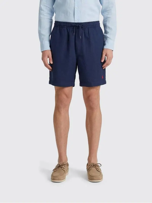 Polo Ralph Lauren Linen Jogging Shorts - Blue