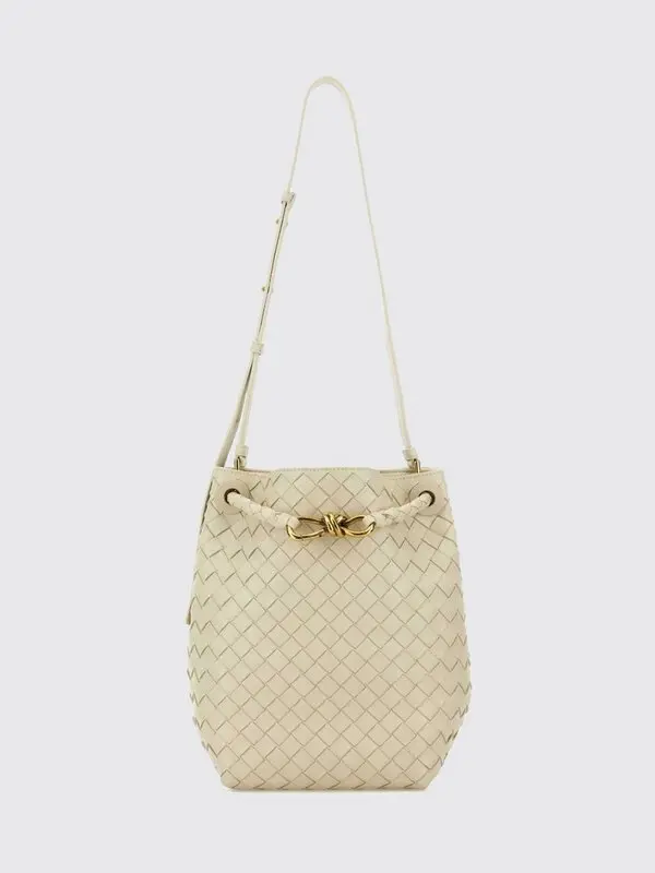 Bottega Veneta Woven Leather Shoulder Bag - Ivory