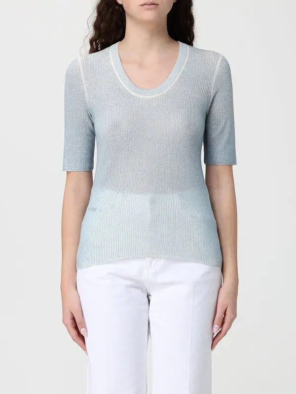 Chloé Ribbed Knit Top - Blue