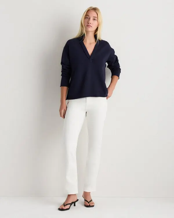 Quince Organic French Terry Henley - Deep Navy