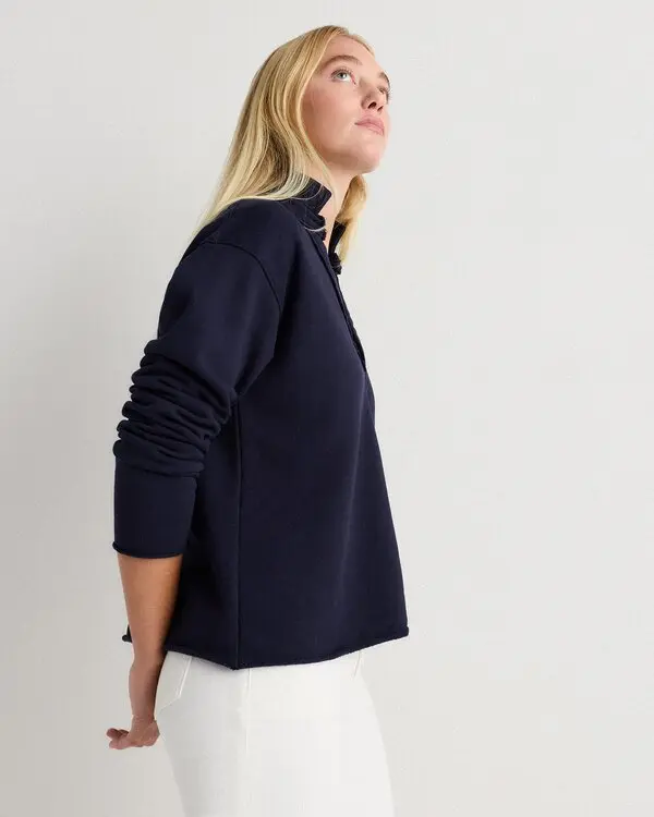 Quince Organic French Terry Henley - Deep Navy