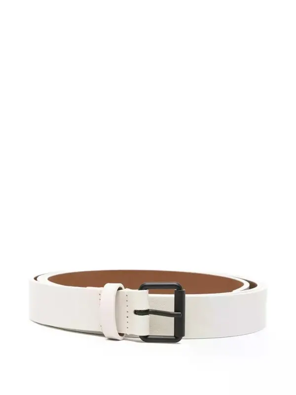 Sofie D'hoore Leather Buckle Belt - White