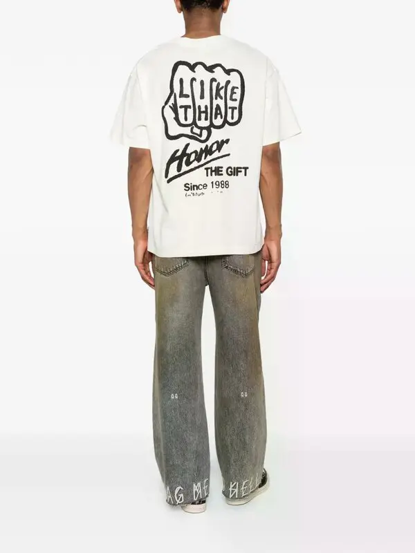 HONOR THE GIFT Logo-print T-shirt - Neutrals