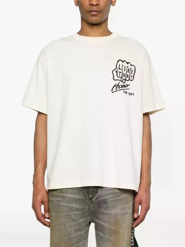 HONOR THE GIFT Logo-print T-shirt - Neutrals