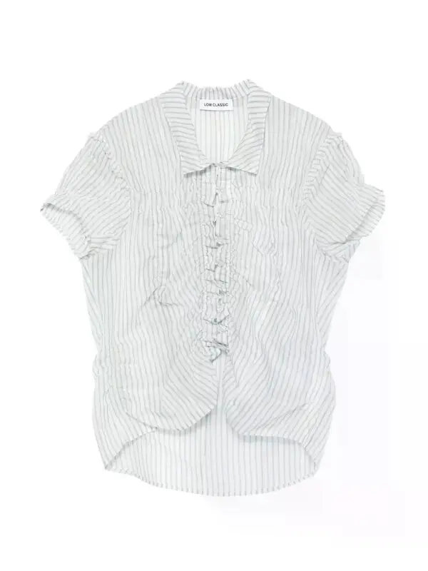 LOW CLASSIC Striped Ruffled Shirt