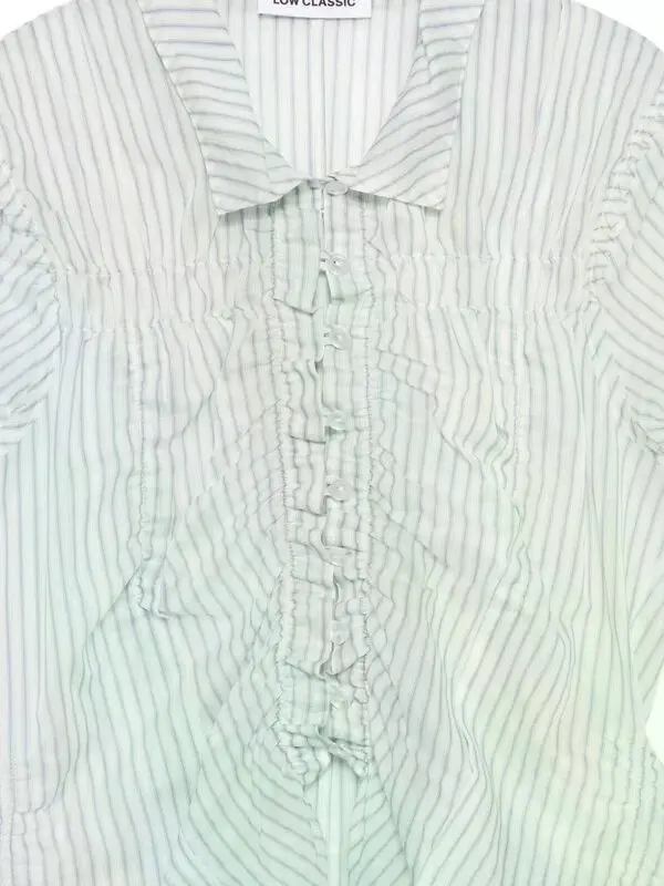 LOW CLASSIC Striped Ruffled Shirt