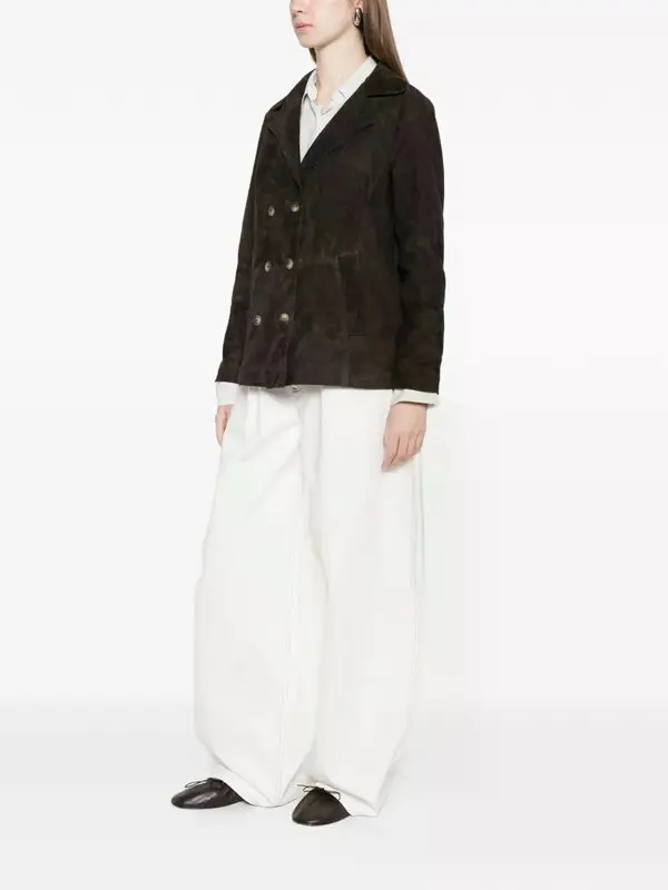 MARA BINI Double-breasted Suede Blazer
