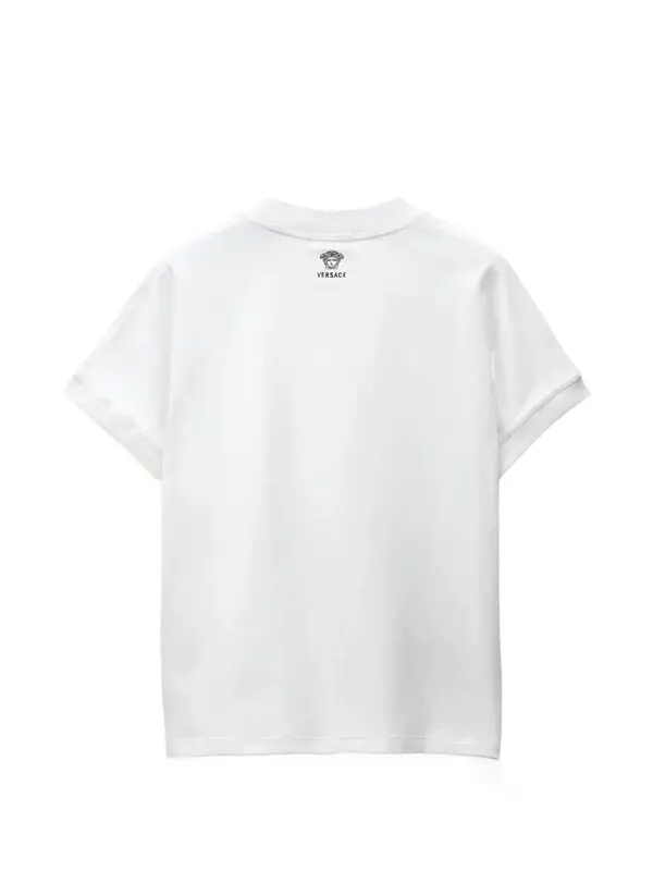 Versace Embroidered Stretch Cotton-jersey T-shirt