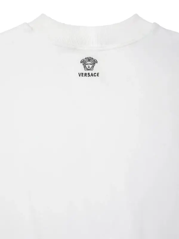 Versace Embroidered Stretch Cotton-jersey T-shirt