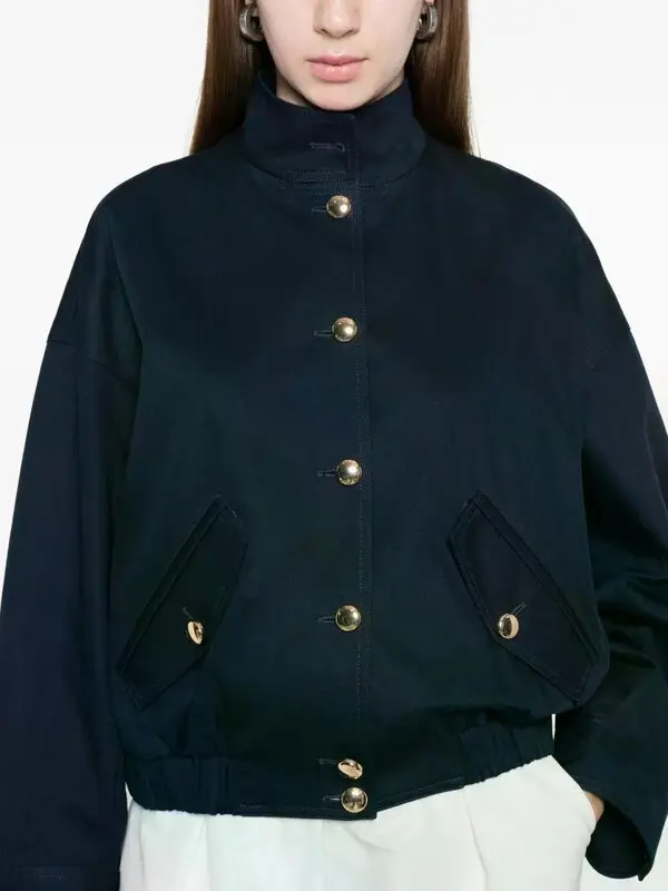 Maje Buttoned Bomber Jacket