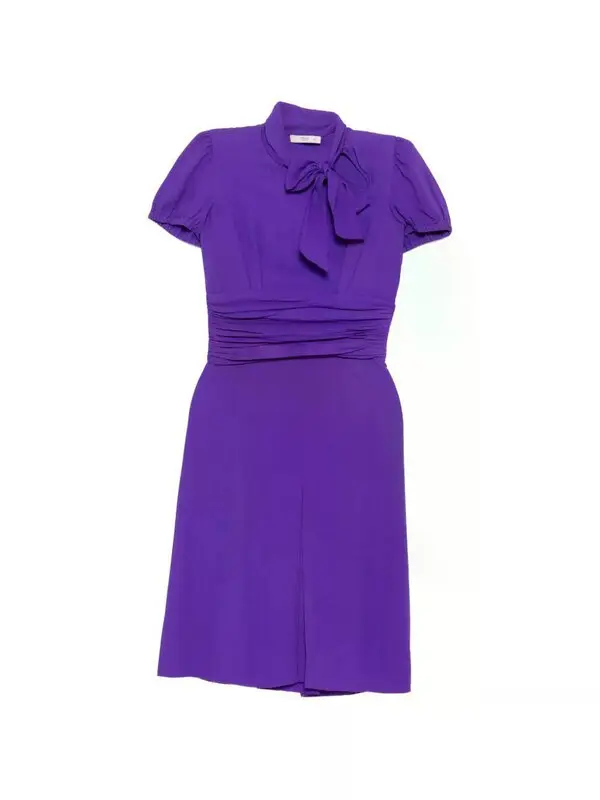 Prada Short-sleeve Bow Dress - Purple