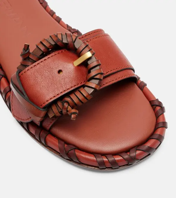 Zimmermann Alchemy Leather Slides - Brown