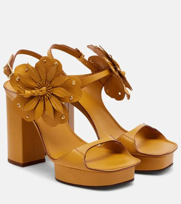 Zimmermann Brightside Platform Leather Sandals - Yellow