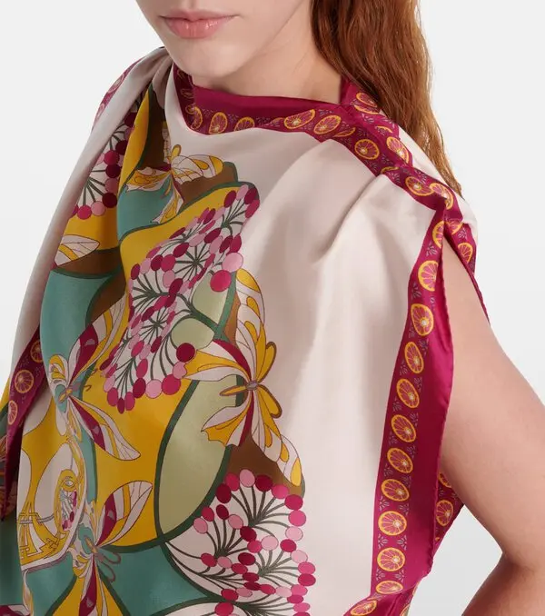 La DoubleJ Florette Placée Asymmetric Silk Twill Top