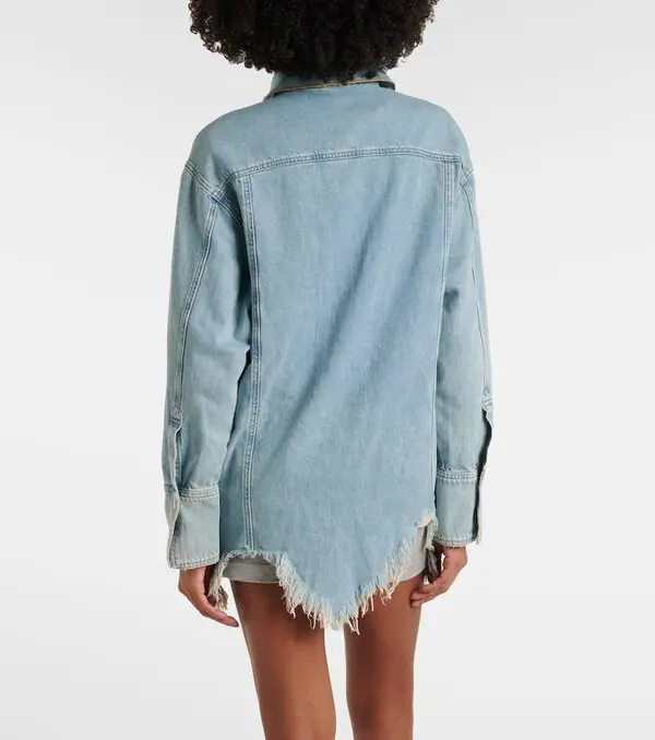 Blumarine Embroidered Denim Overshirt