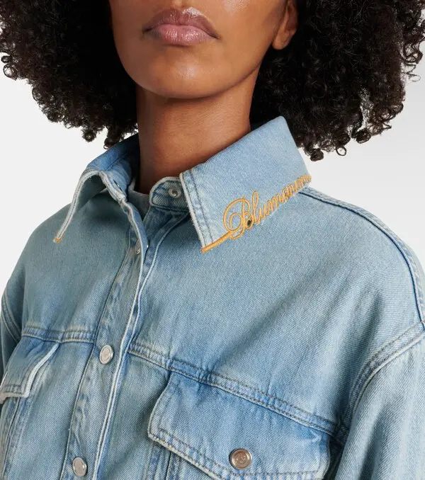 Blumarine Embroidered Denim Overshirt
