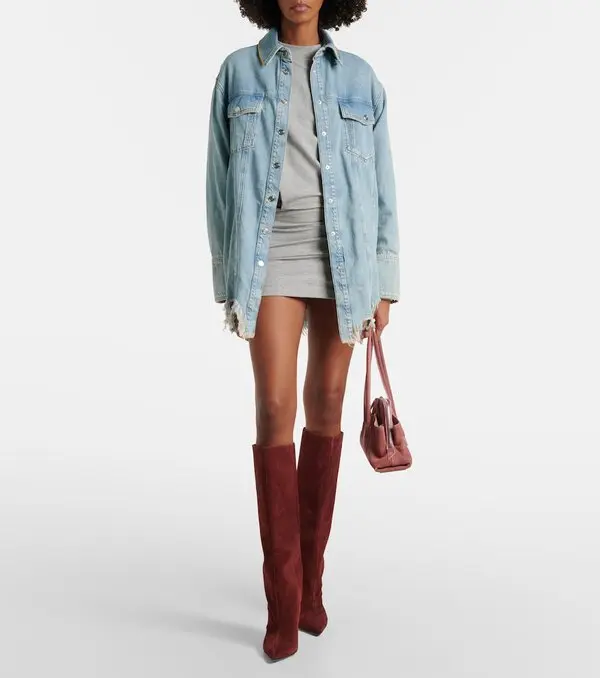 Blumarine Embroidered Denim Overshirt