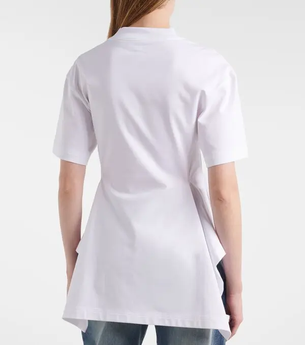 Alaïa Draped Cotton Jersey T-shirt
