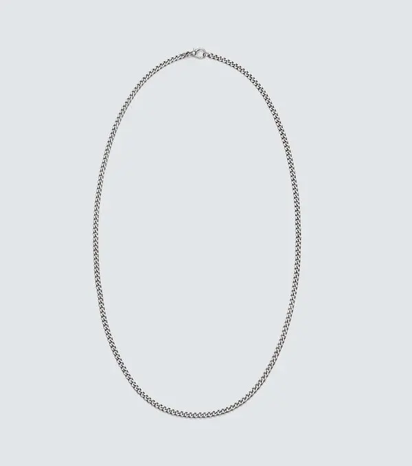 Shay Jewelry 18kt White Gold Curb Chain Necklace - Silver