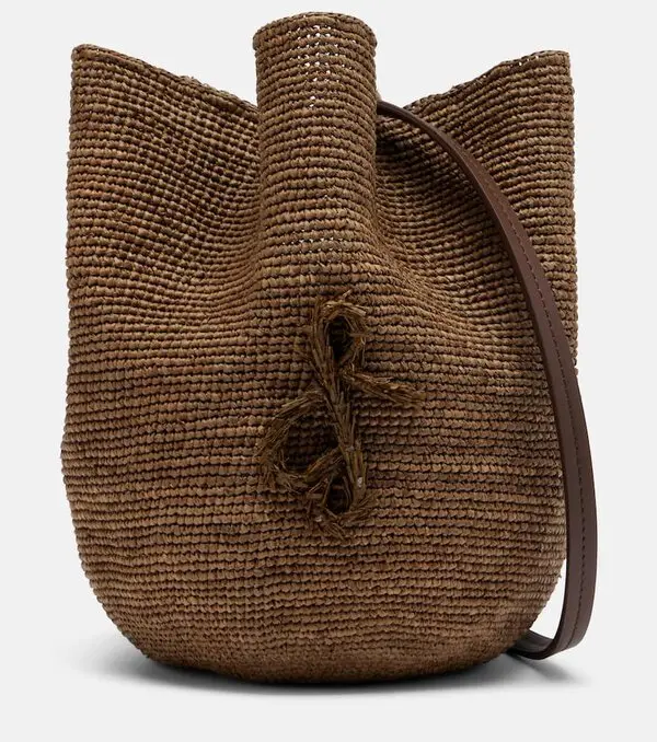 Ruslan Baginskiy Hatbag Raffia Crossbody Bag - Brown