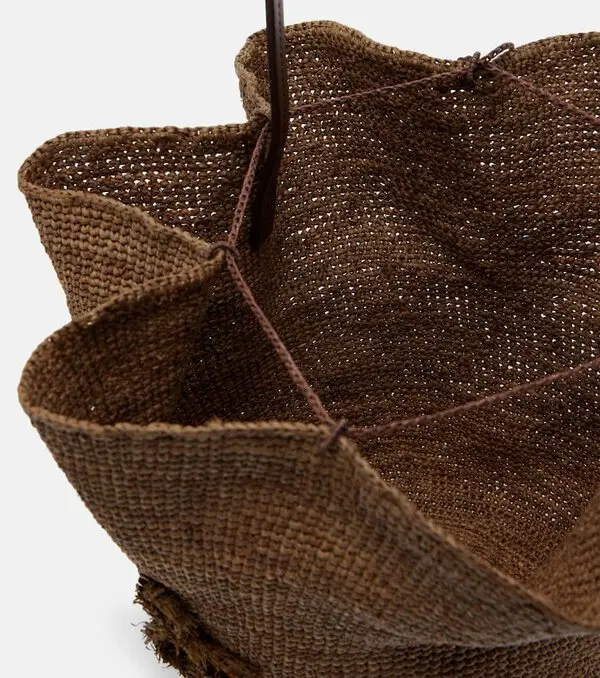 Ruslan Baginskiy Hatbag Raffia Crossbody Bag - Brown