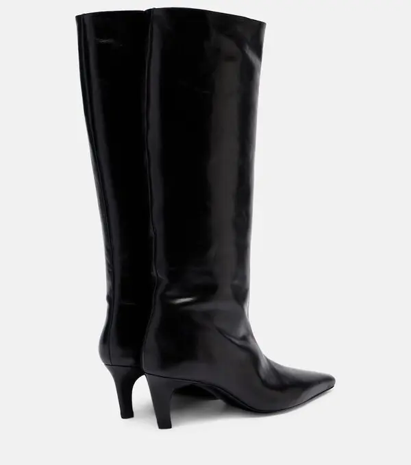JUDE Leather Knee-high Pointed Toe Boots