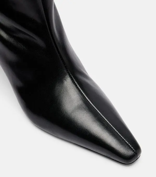 JUDE Leather Knee-high Pointed Toe Boots