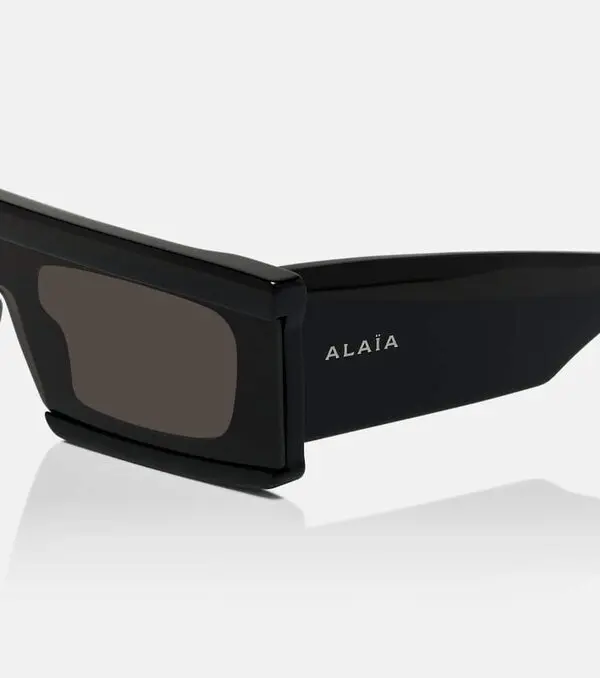 Alaïa Logo Flat-top Sunglasses - Black