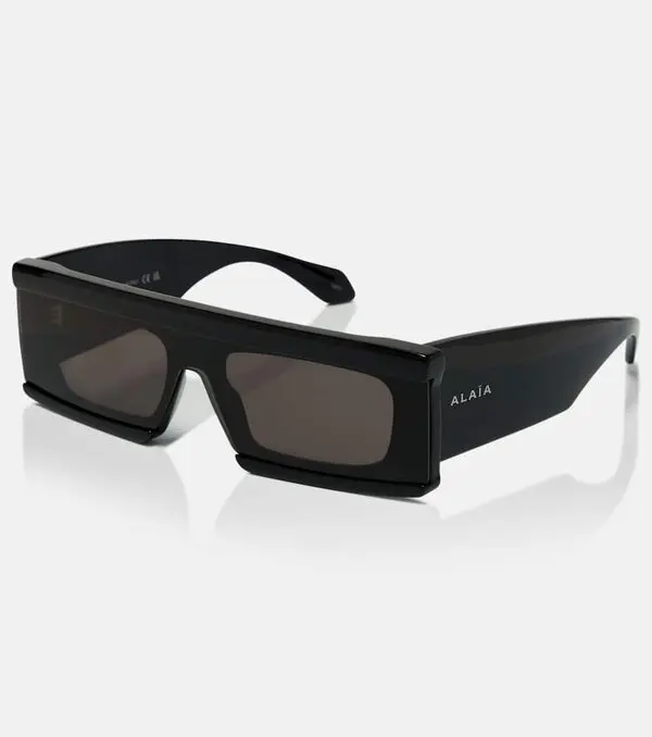 Alaïa Logo Flat-top Sunglasses - Black