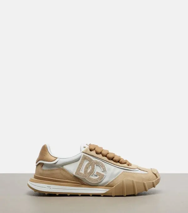 Dolce & Gabbana Dg Athletic Suede-trimmed Sneakers