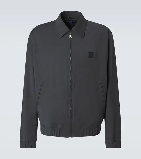 Dolce & Gabbana Logo Wool-blend Blouson Jacket - Grey