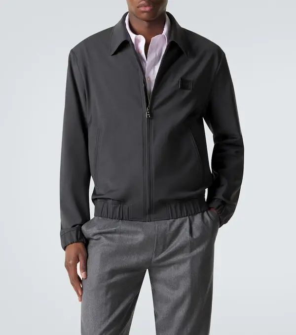 Dolce & Gabbana Logo Wool-blend Blouson Jacket