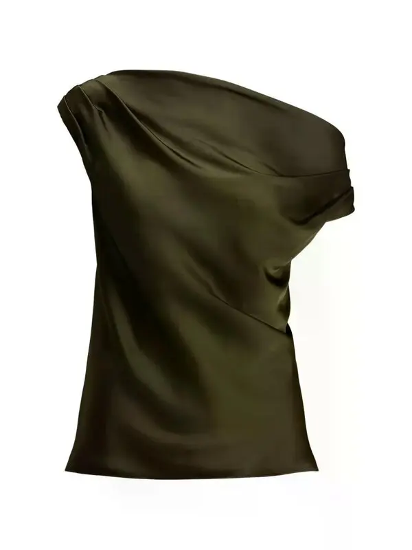 Ralph Lauren Draped Asymmetric Top - Green