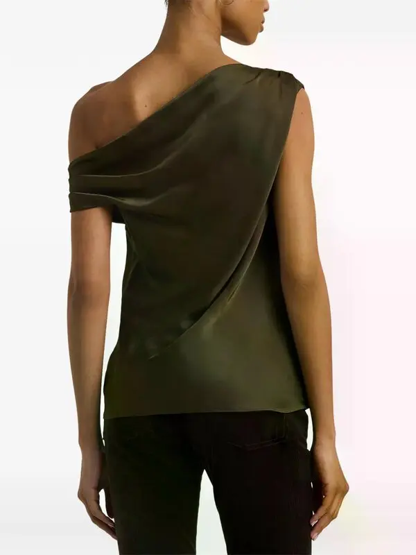 Ralph Lauren Draped Asymmetric Top - Green