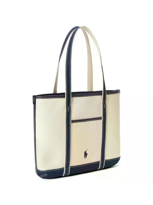 Polo Ralph Lauren Small Leather-trim Tote Bag