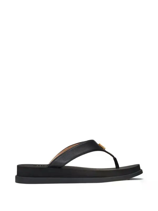 Polo Ralph Lauren Logo Platform Slides - Black