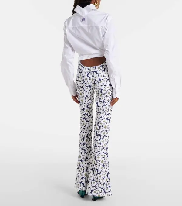 JEAN PAUL GAULTIER Floral Flared Jeans