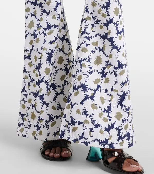JEAN PAUL GAULTIER Floral Flared Jeans