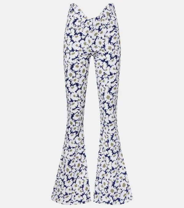 JEAN PAUL GAULTIER Floral Flared Jeans - White