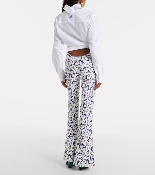 JEAN PAUL GAULTIER Floral Flared Jeans