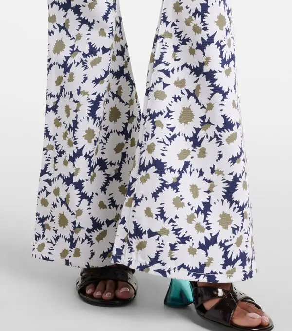 JEAN PAUL GAULTIER Floral Flared Jeans