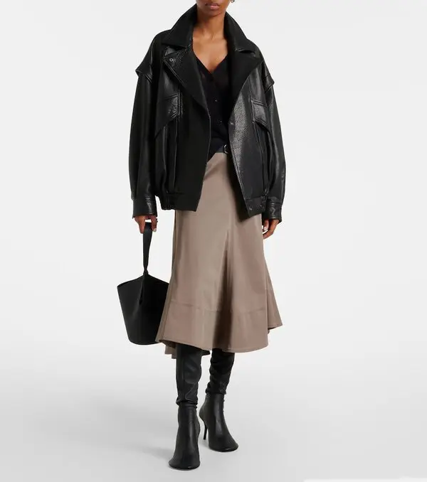 Nour Hammour Micah Leather Jacket - Black