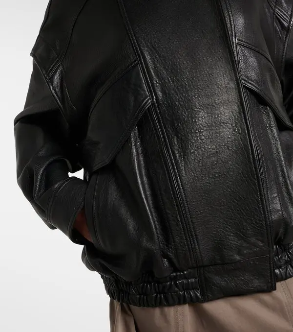 Nour Hammour Micah Leather Jacket - Black