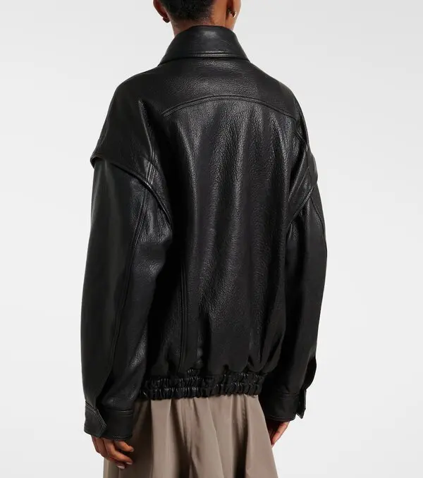 Nour Hammour Micah Leather Jacket - Black