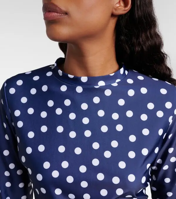 JEAN PAUL GAULTIER Polka-dot Jersey Top - Blue