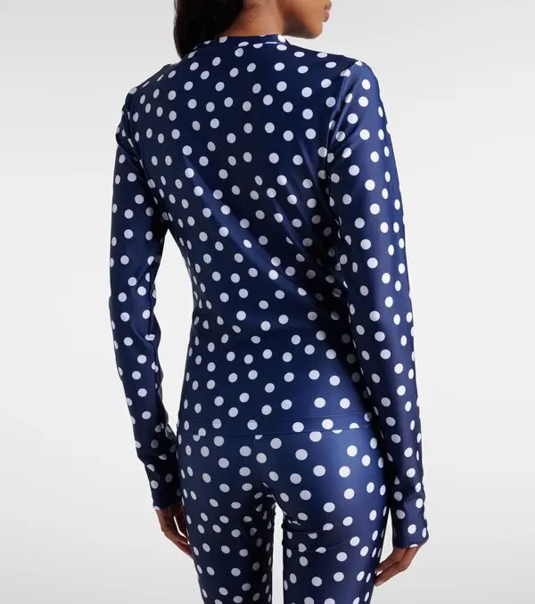 JEAN PAUL GAULTIER Polka-dot Jersey Top - Blue